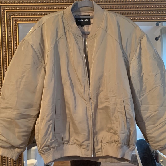 GREY LAB | Jackets & Coats | Grey Lab Light Tan Bomber Jacket | Poshmark